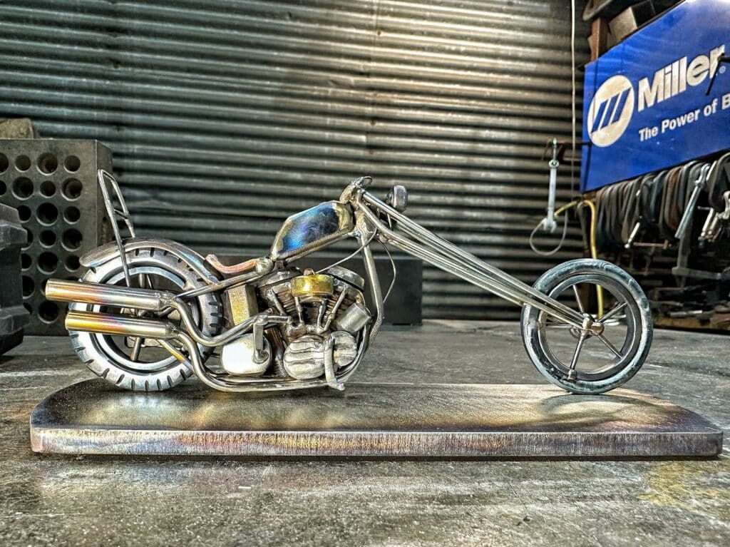 Bike #201 '63 Panhead Chopper Sculpture - Brown Dog Welding - Josh Welton